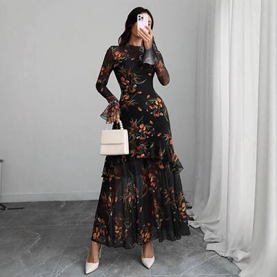 Women's Square Neck Leopard Print Mesh