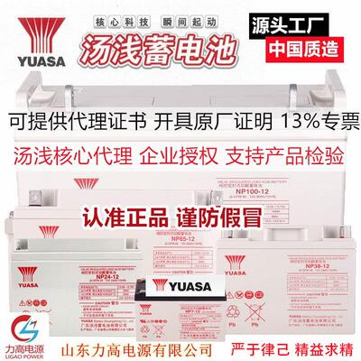 YUASA汤浅蓄电池NP65-12/12V65ah三菱电梯UPS应急医疗7AH铅酸电瓶