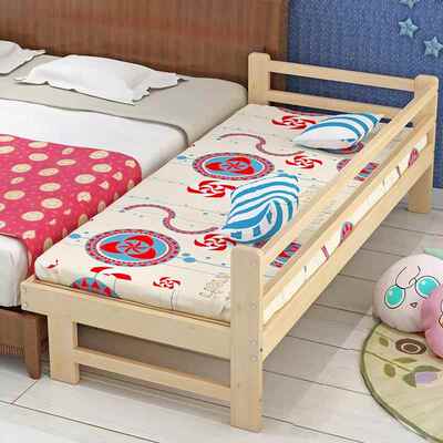 儿童人板实木拼接床00235加宽床加长床边松木床小床床架单床分床
