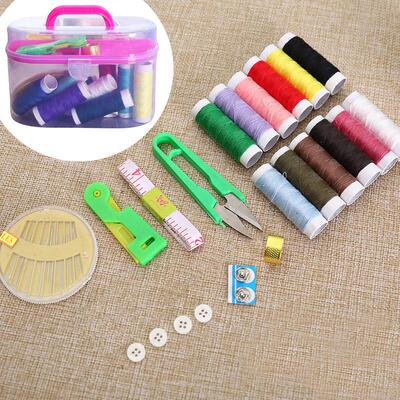 Large Sewing Kit Box DIY Treasure Chest Sewing Set 10-Piece