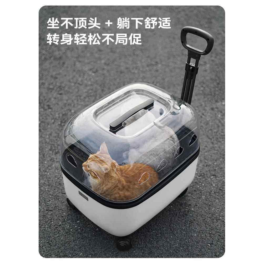 Mooqu宠物推车超大猫狗郊游箱可制动大空间宠物推车箱猫袋