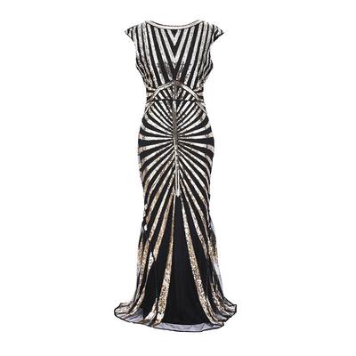 Luxurious sequined fish tail hem dress, evening party,