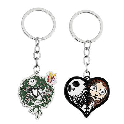 Skeleton Pumpkin King Keychain, Bag Charm