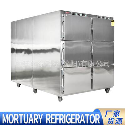 源头厂家6具标本防腐柜实验室遗体冷冻保存箱不锈钢尸体冷藏箱