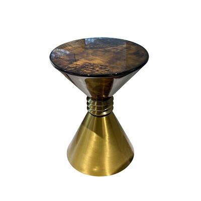 宾利BENTLEY轻奢茶几圆形 后现代洽谈桌 意大利实木茶桌高定