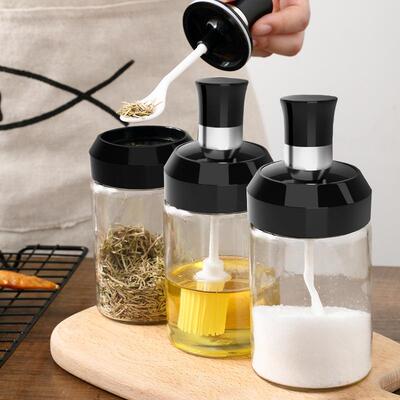 Moisture-proof spice box glass household combination seasoni
