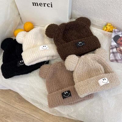 Ear protection wool hat women