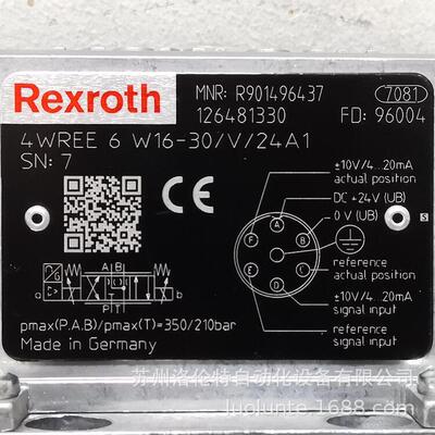R901496437  4WREE6W16-3X/V/24A1 Rexroth / 比例阀 / 全新原装
