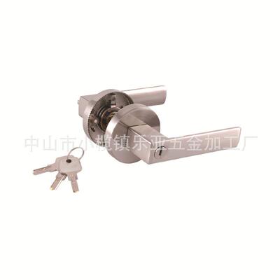 家用锁具三杆执手锁三柱锁替换球形门锁塑钢门锁60402L孔距90