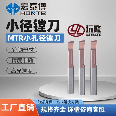 沅隆MTR小孔径数控镗孔刀内孔小径镗刀抗震内孔钨钢微型整体合金