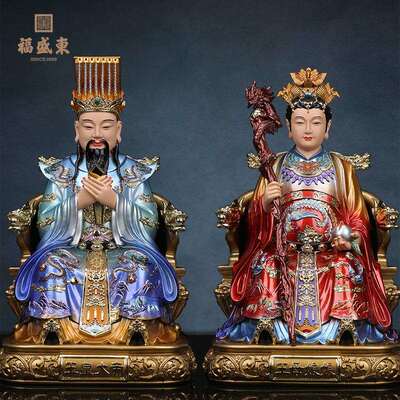 树脂玉皇大帝王母神像道家玉帝王母摆件家用供奉瑶池王母娘娘