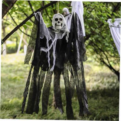 Halloween decoration hanging ghost skull gauze horror prop