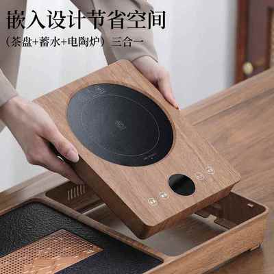 套装家用汝窑整套轻奢客茶厅小型自一动茶盘茶VUA台烧水壶一具体