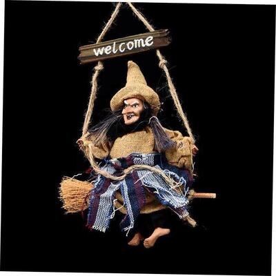Halloween Witch Broom Door Hanging Bar KVT Shopping Mall Par