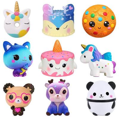 Jumbo Squishy Kawaii Unicorn Horse Cake Deer Animal Panda Sq
