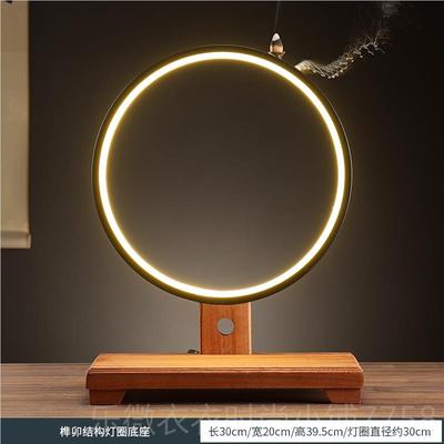 新款新中式如来佛像灯圈摆件办陶释迦尼客厅瓷公室创意玄摩关禅意