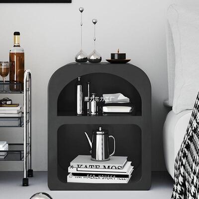 KMH床简头柜轻超奢感约储物柜型家用窄卧室边几柜小奶油风床头柜