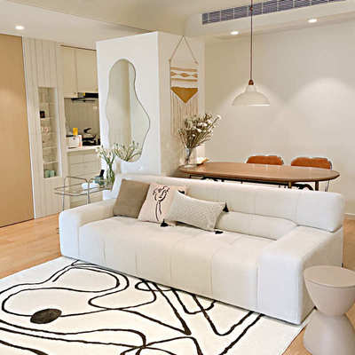 NORHOR北欧表情/意式现代简约都会风/SHE布艺沙发三人位半躺主义