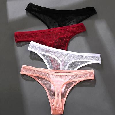 Sexy Transparent Lace G-String Panties Women Underwear Panty