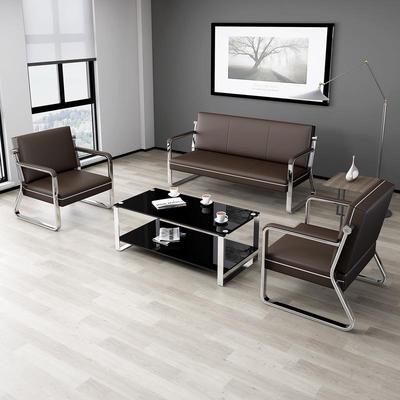 沙发公茶几组合00665待套装接室商务办小型简易办公室会客区套简