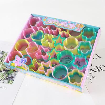 Heart-Shaped Magic Rainbow Rings, Butterfly-Shaped Plastic C