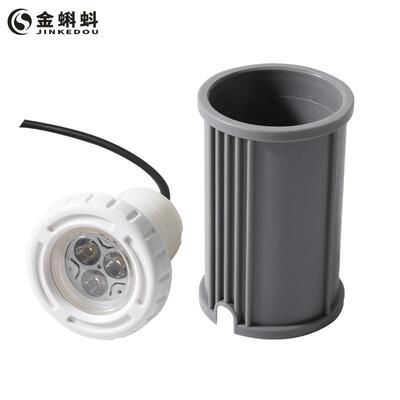 LED嵌入式胶膜灯水下12VI胶膜JKD-QR95泳池灯具RB3W塑料G胶膜池水