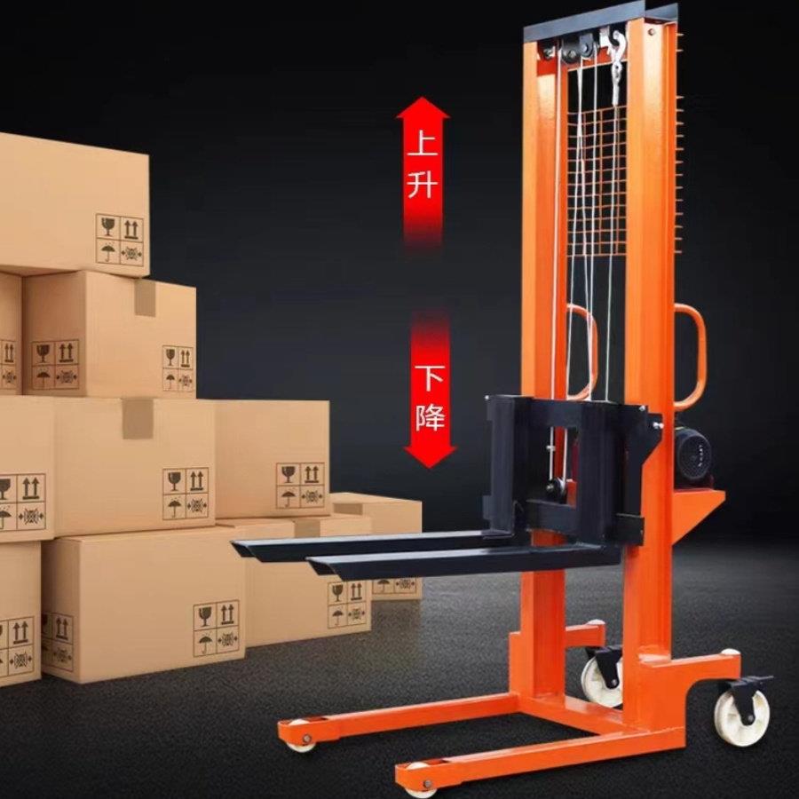 电动叉车手动液压1吨2吨搬运升降车小型家用装卸车叉车手推堆高车
