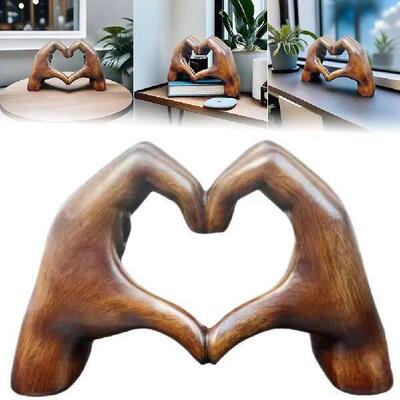 Heart Hands Ornament Resin Love Sign Heart Shape Gesture