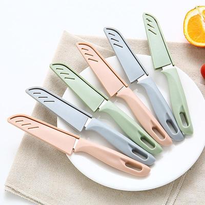 Stainless Steel Fruit Knife with Protective Sheath, Peeler,