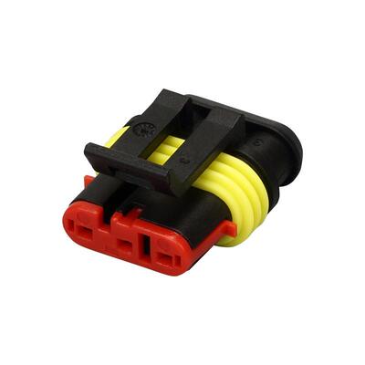 国产汽车连接器 282087-1_282105-1 线束接插件 3P 防水护套