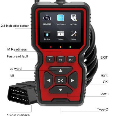 V519 OBD2汽车故障检测诊断仪 elm327 发动机诊断工具Code Reader