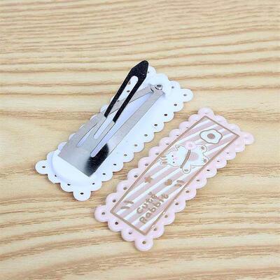 Cute Lace Childrens Hairpin Simple Curry Cartoon BB Clip 3