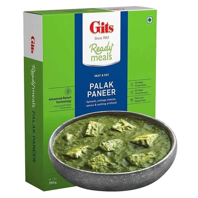 印度进口Gits Palak Paneer 285g加热即食方便速食菠菜奶酪料理