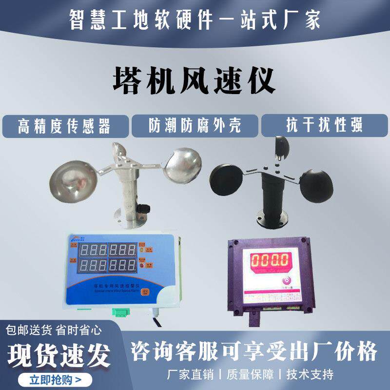 塔机塔吊配件专用风速仪风速测量仪报警仪风速风向风杯气象感测器
