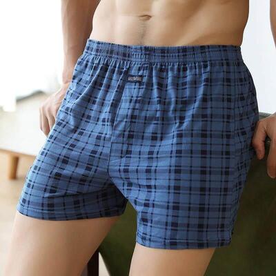 Mens cotton underwear loose boxer shorts宽松四角裤男式大尺码