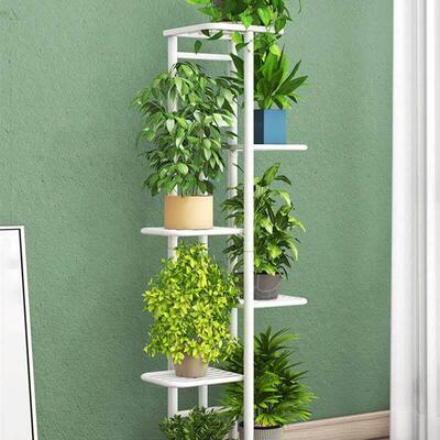 Plant Stand Balcony Flower Pot Ladder Shelf Outdoor Garden
