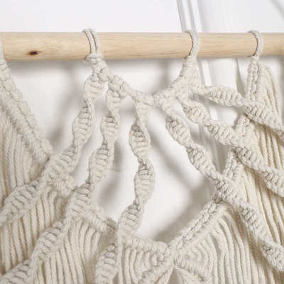 欧式波西米亚diy人工编织棉绳挂毯 流苏家居墙壁挂装饰软装