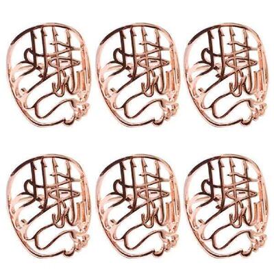 6Pcs Sturdy Serviette Ring Light Luxury Decorative Zinc