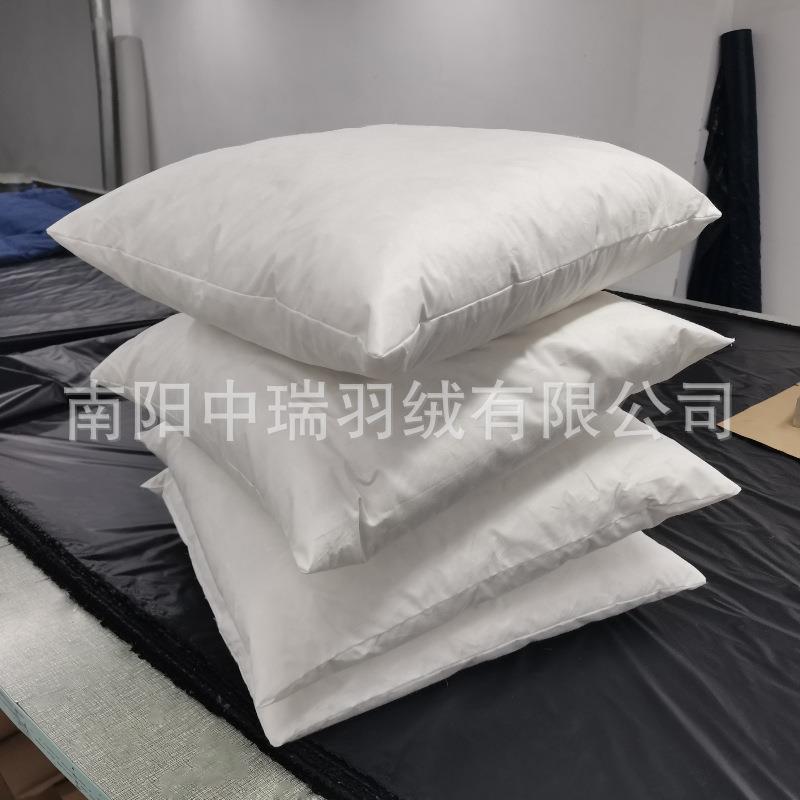 厂家直供 羽绒羽毛枕头芯 纯棉抱枕客厅沙发羽绒靠垫内胆羽绒枕芯