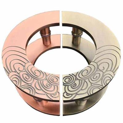 实心半圆雕版酒店会所铝合金玻璃门拉手别墅复古门把手红古铜拉手