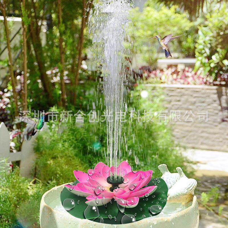 太阳能喷泉荷叶太阳能喷泉浮水太阳能喷泉景观漂浮太阳能喷泉水泵