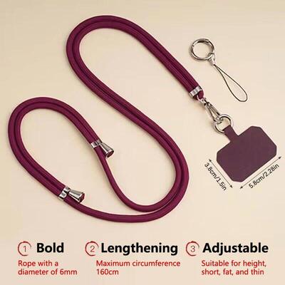 Crossbody Lanyard Necklace Strap Universal Mobile Phone Adju