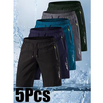 Mens Athletic Shorts 5 Pack - Ideal For Running Workouts &