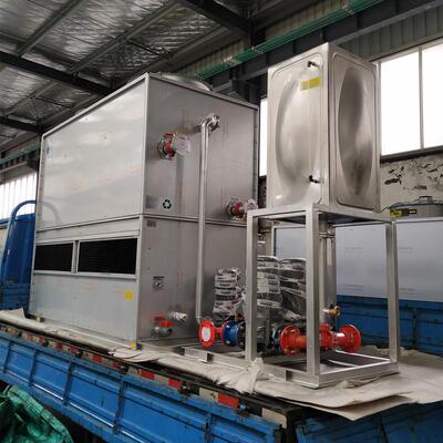 逆流闭式冷却塔封闭式方形不锈钢冷却水塔玻璃钢静音降温工业设备