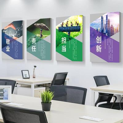 企业激励志画会议公墙面装饰画公司标挂语团队文办化背景墙100566