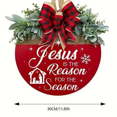 YZM跨境新品e圣诞节esus is thJSDJMP reason fhor te season木质
