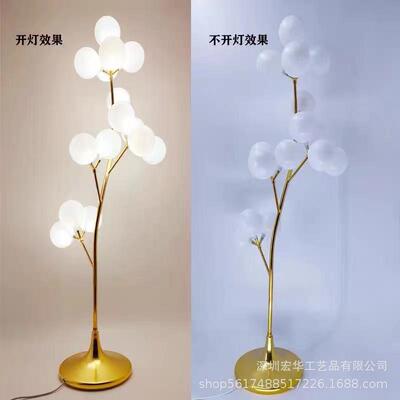 新款福婚庆道具棉花数路引灯台橱窗AQG布置装舞饰奶白球圆发光幸