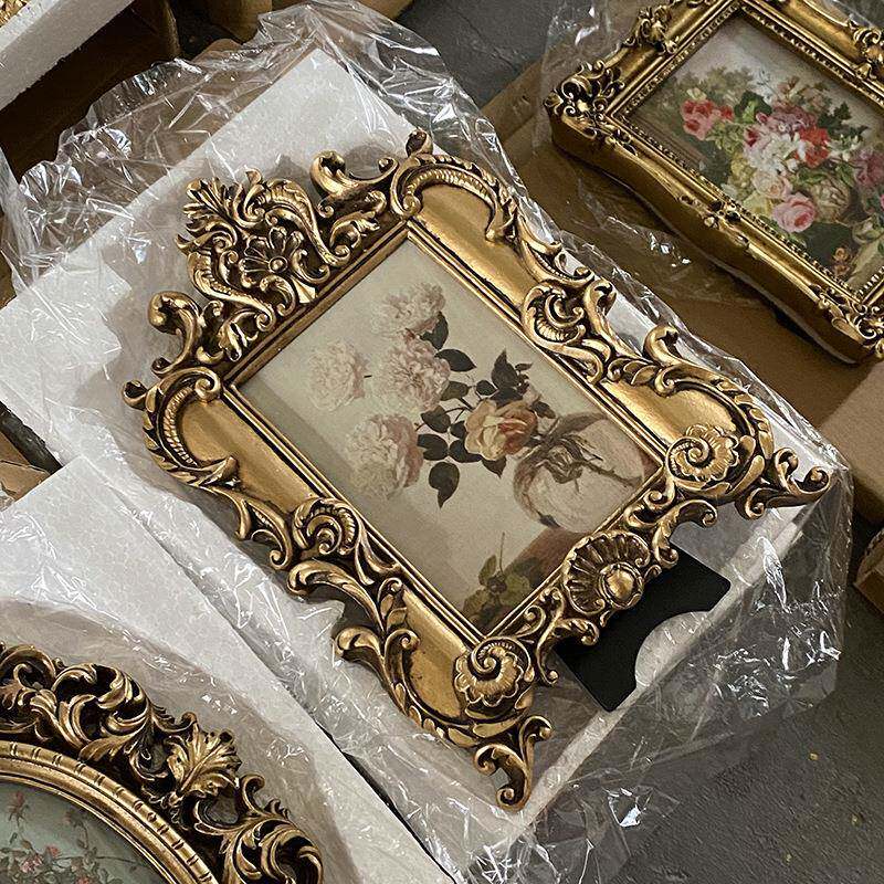 欧式美式复古树脂相框摆件挂墙画框装饰可挂墙客厅软装饰品摆件