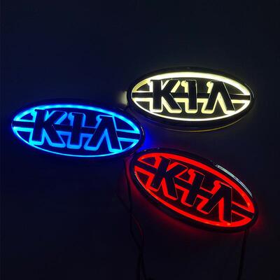 5D车标灯适用于起亚发光标KIAMORNING尾灯LED灯冷光发光车标灯