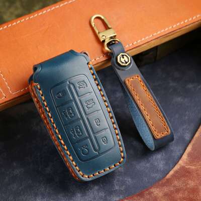 适用于劳恩斯真皮钥匙套Genesis捷尼赛思高档手工保护壳防摔包